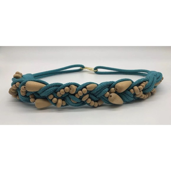 Milor | Accessories | 98s Milor Braided Belt Wooden Beads Womens Ml ...